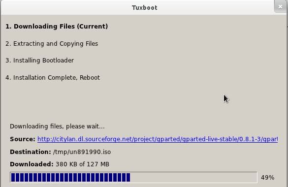 Fuck Yeah, Ubuntu! — GParted on Live USB using Tuxboot.
