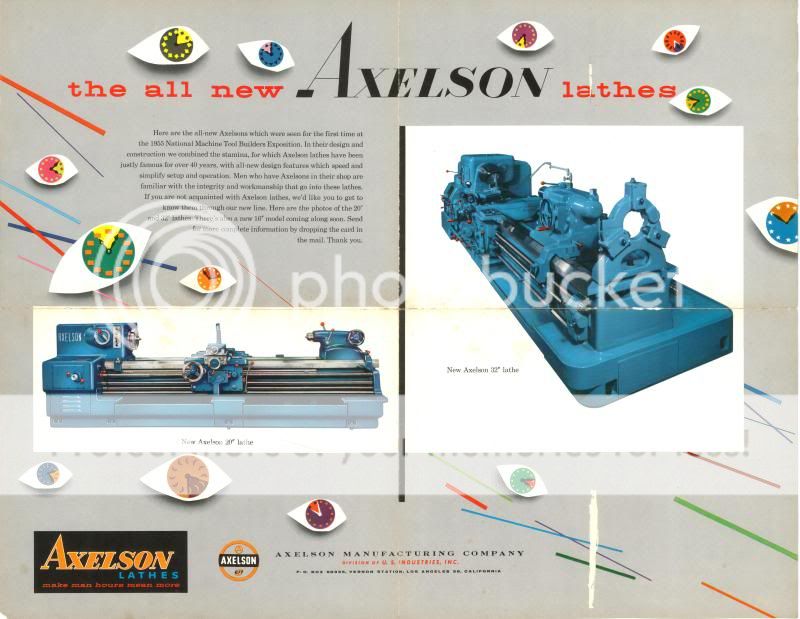 Antique Machinery and History | Axelson Lathe catalog pictures ...